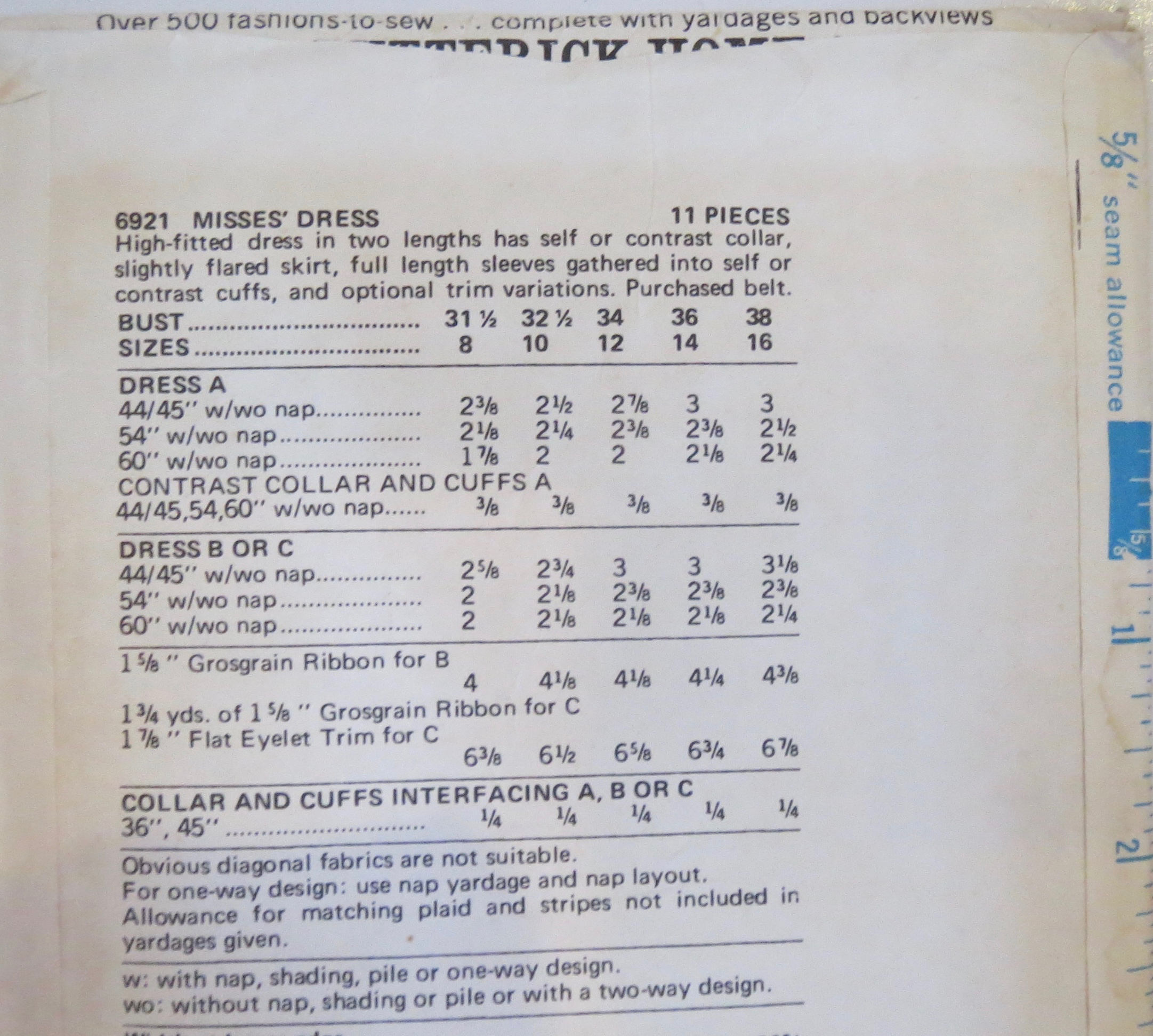 Teen, Girls, Juniors, Dress, Sewing Pattern, Vintage, 1978, Size 8 ...