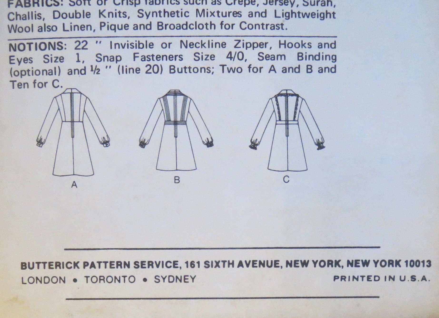 Teen, Girls, Juniors, Dress, Sewing Pattern, Vintage, 1978, Size 8 ...