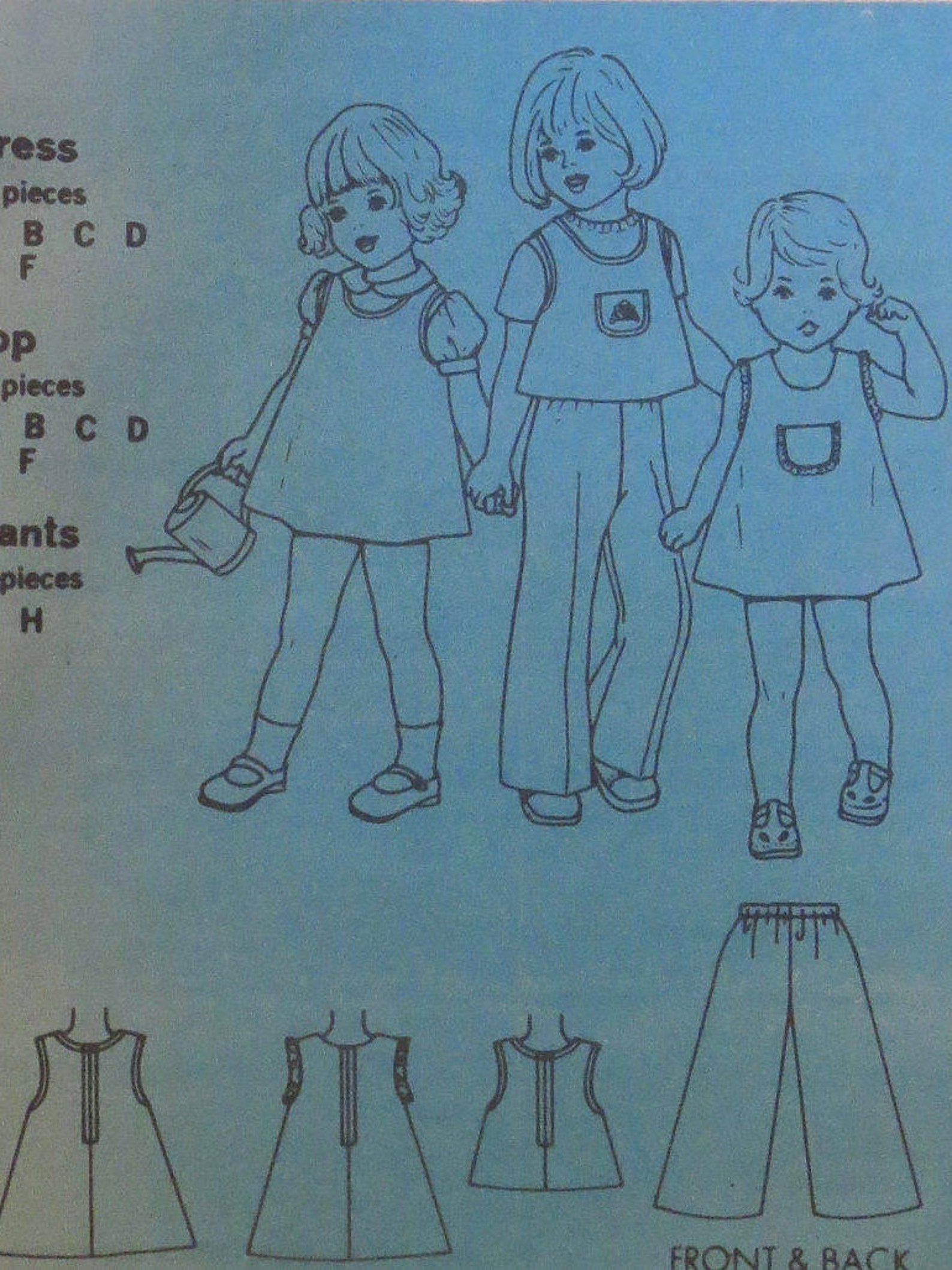 Toddler Girls Size 4 4T Vintage Sewing Pattern - Etsy
