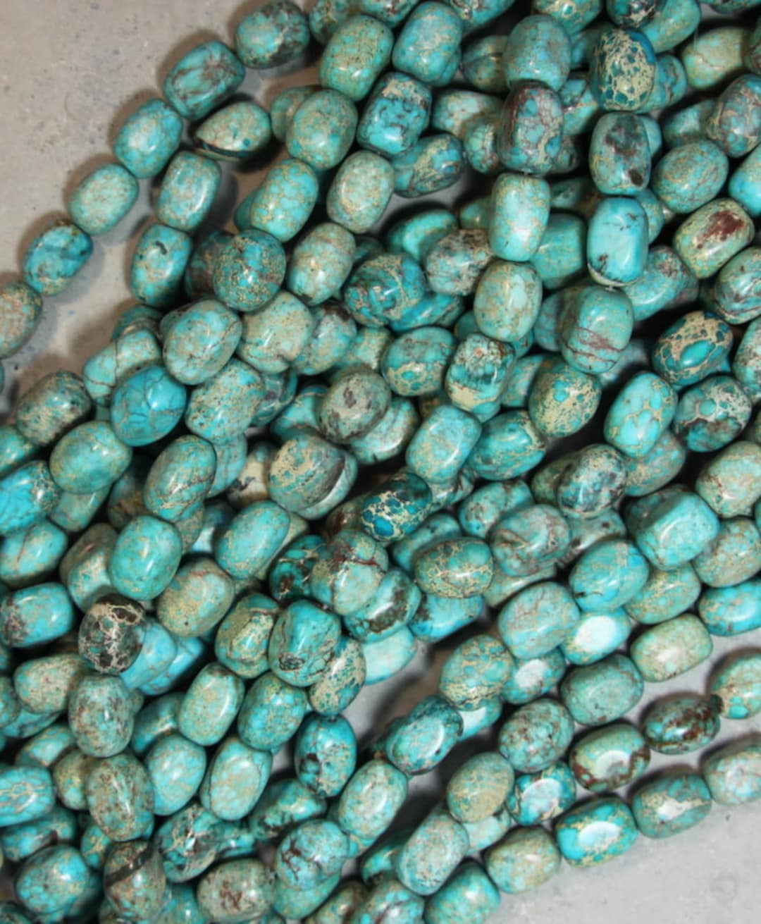 18 X 12 X 12 Turquoise Jasper Beads - Etsy