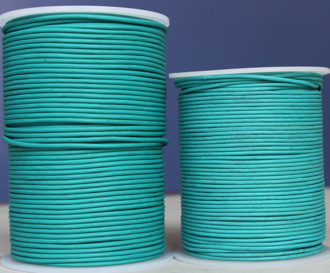 1.8 Mm Turquoise Leather Cord- 25 Meters/81 Feet - Etsy