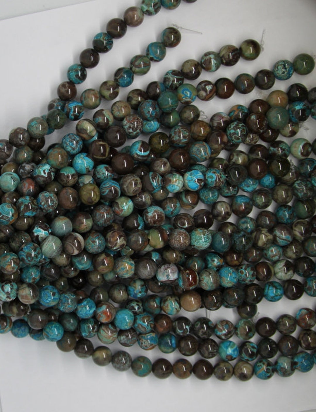 10 Mm Round Blue Ocean Jasper - Etsy