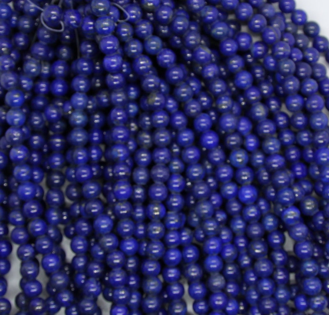 8 Mm Round Lapis AA , 2mm Large Hole Bead - Etsy