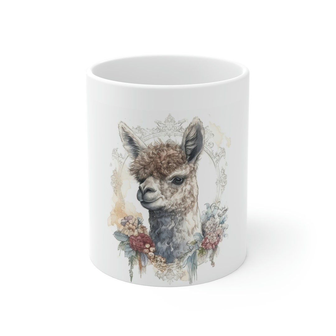 Alpaca Custom Watercolor Original Art Mug 11oz - Etsy