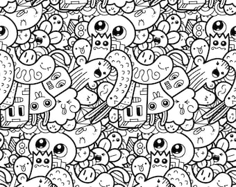 Squishy Coloring Page - Etsy