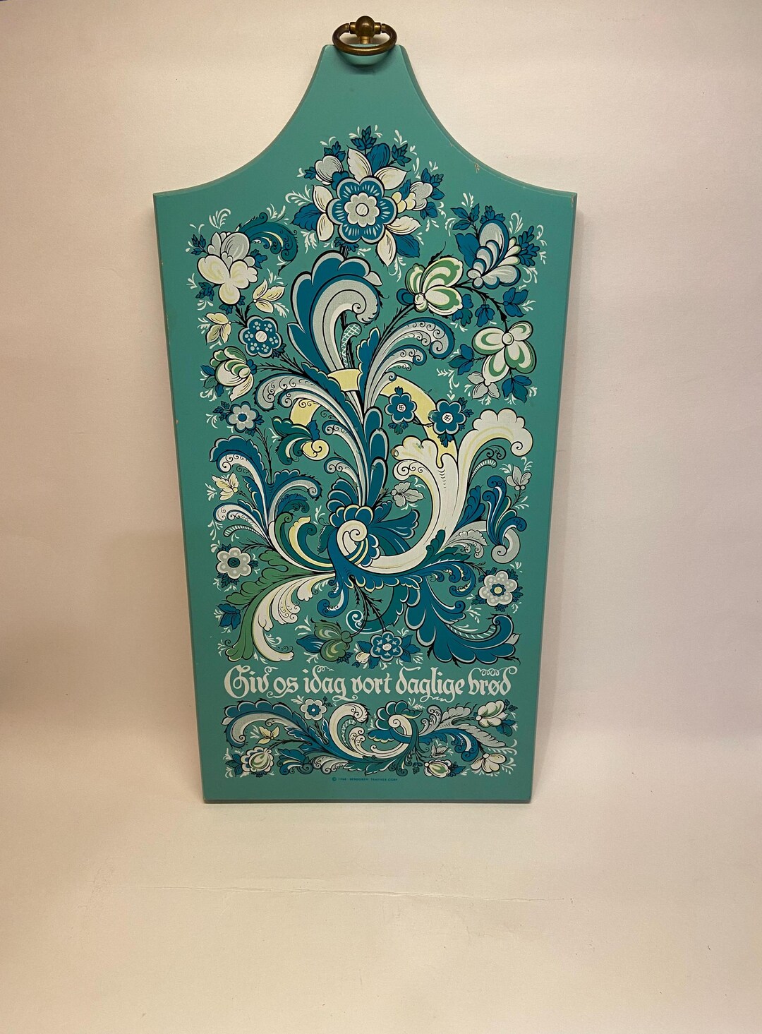 Mid Century 1968 Decorative Rosemaling Scandinavian Folk Art Cutting ...