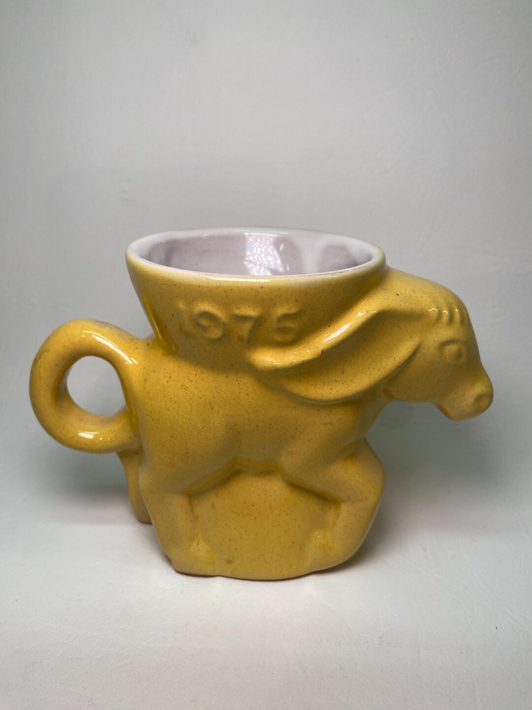 Retro 1975 Frankoma Pottery Donkey Mug Yellow - Etsy