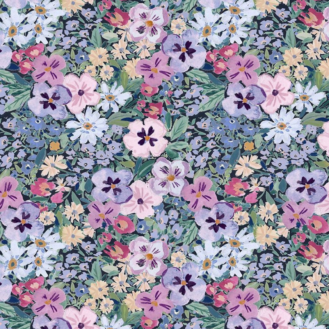 Spring It on by Clara Jean - Dear Stella - Pansy Garden - Spring Floral ...