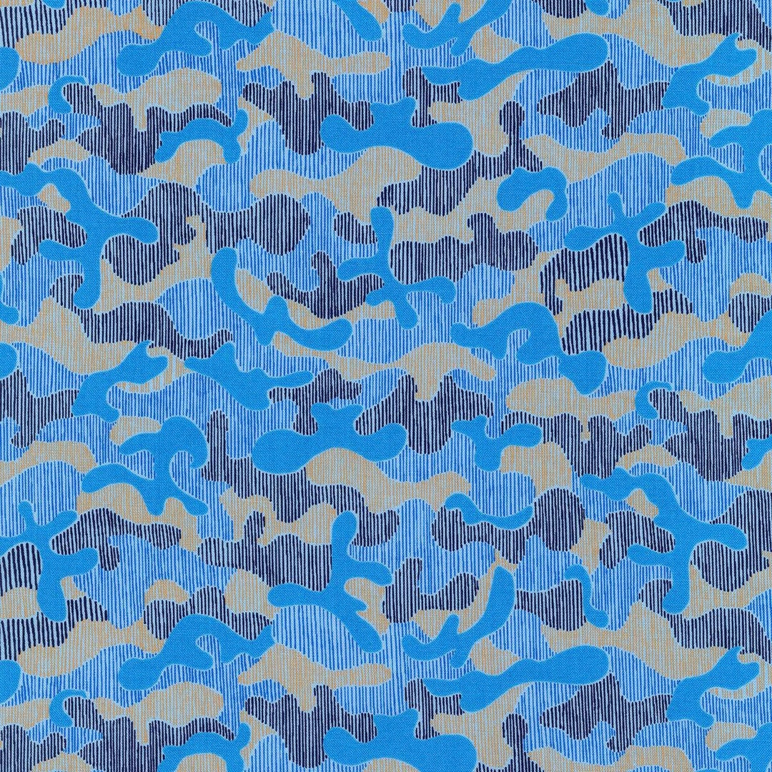 Gleaned - Camo Blueprint - Carolyn Friedlander - by the Half Yard - Etsy