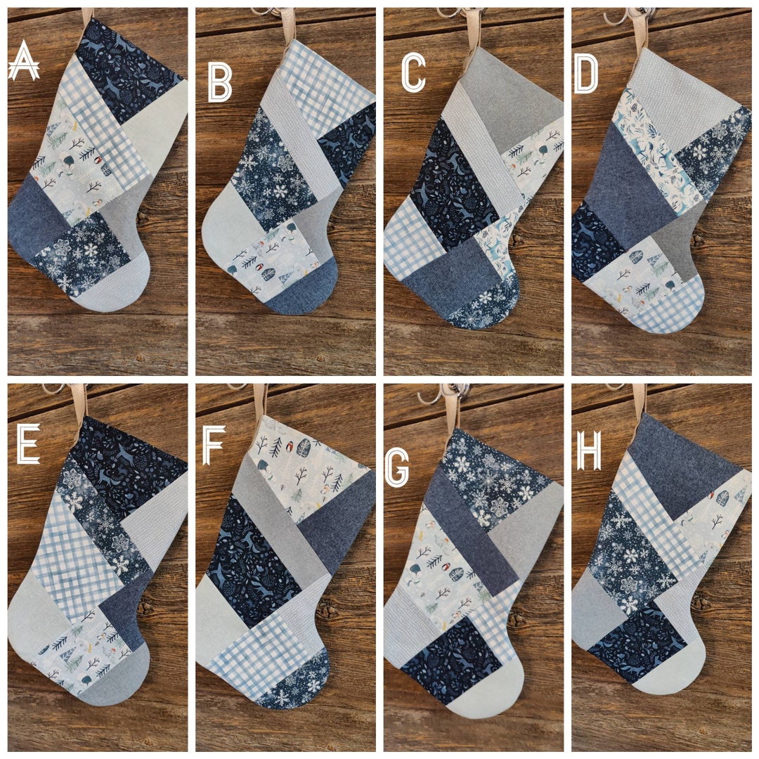 Quilted Christmas Stocking Handmade Heirloom Stockings With - Etsy