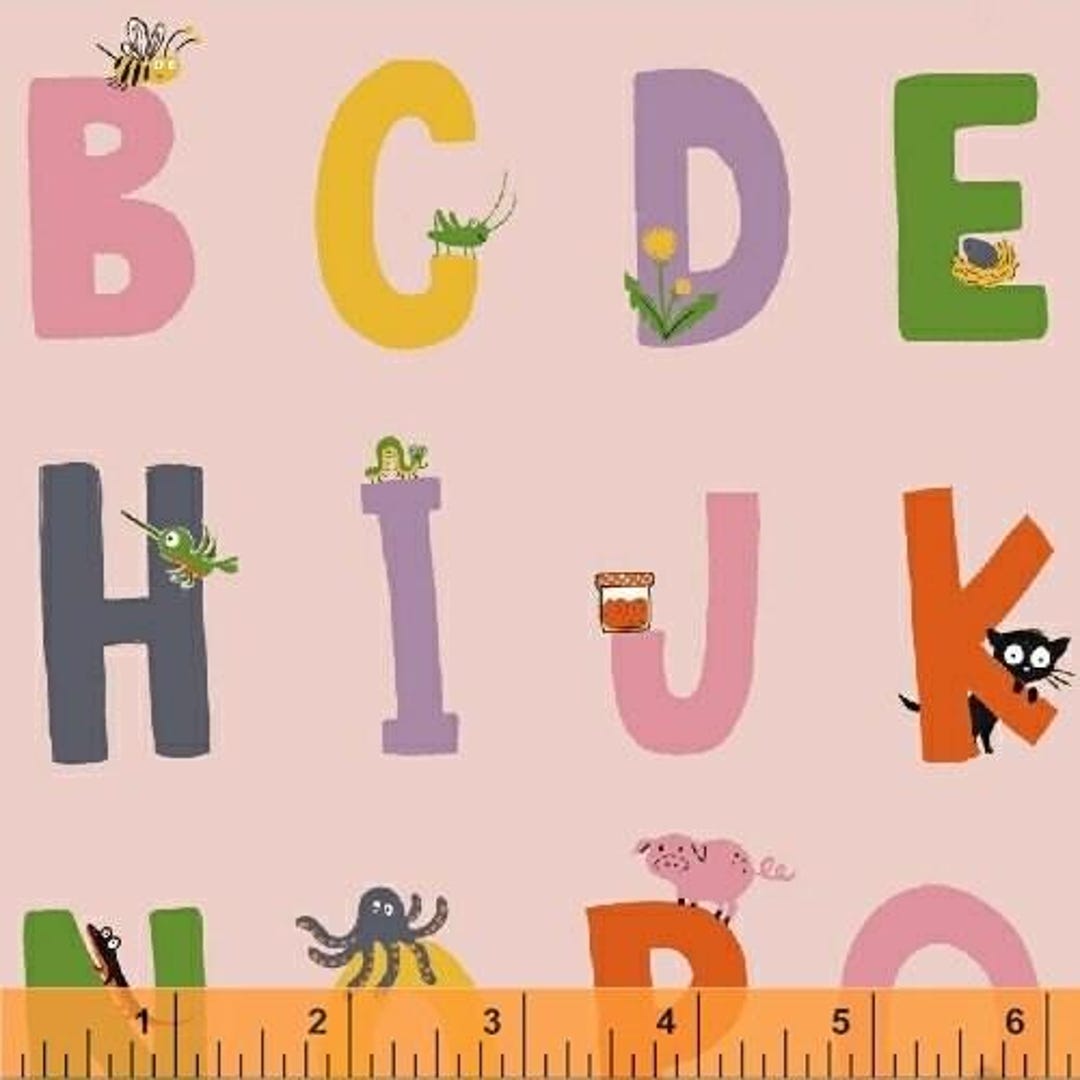 Rare and Out of Print Heather Ross Kinder Alphabet in Pink - Sold by ...