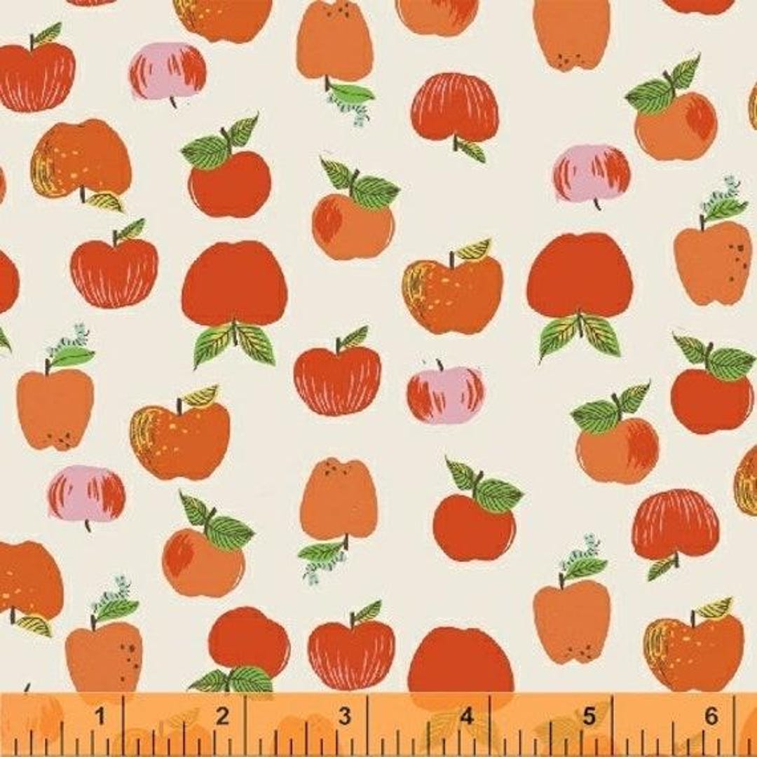 Heather Ross Kinder Red Apples Sold by the FQ - Etsy