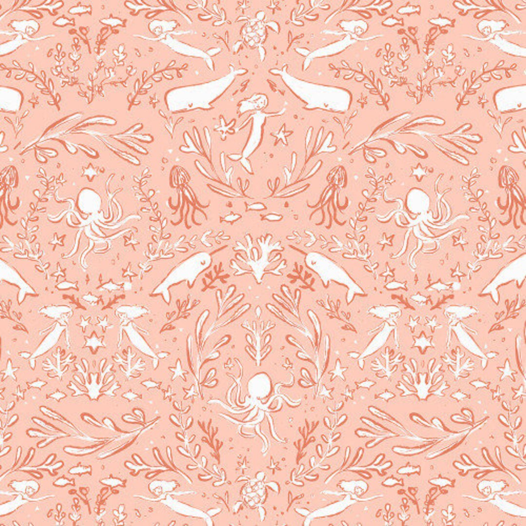 La Mer - Dear Stella - Mermaid Toile - Clara Jean - Quilting Cotton ...