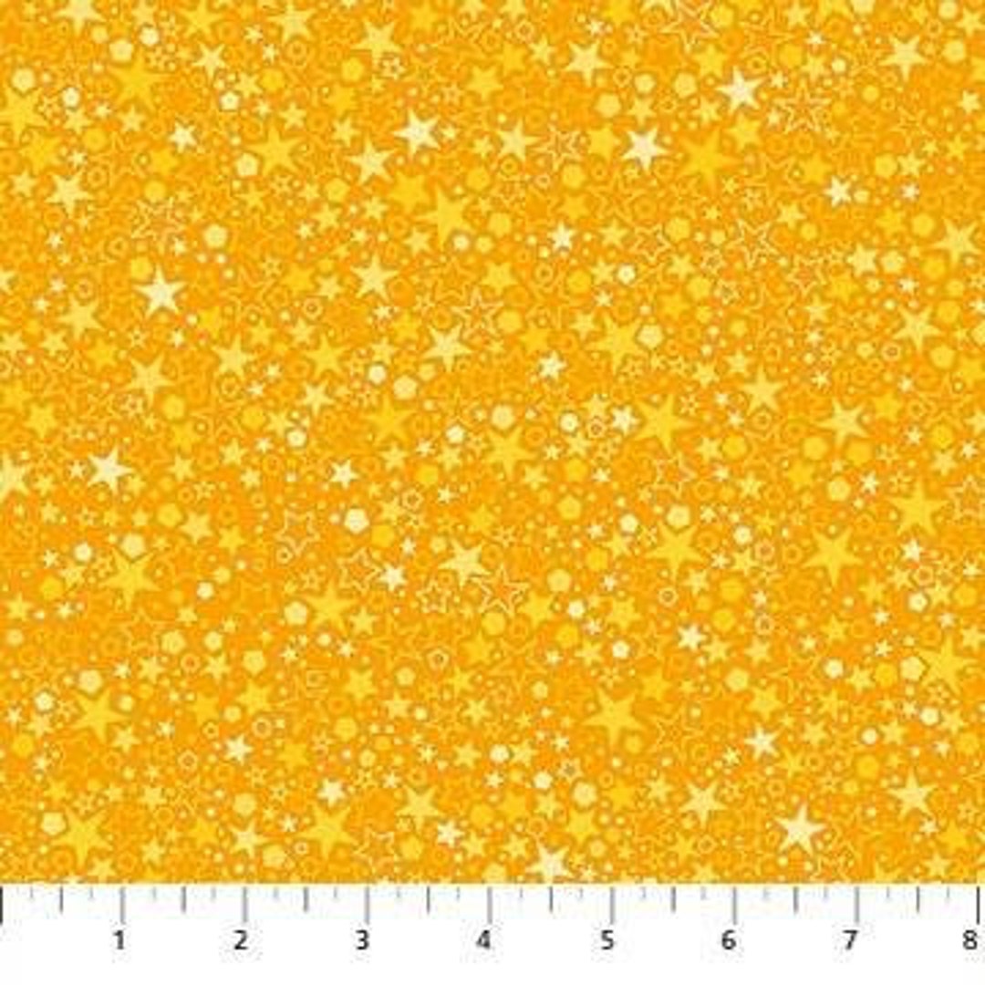 Stars Patrick Lose Northcott Golden Yellow Quilting Cotton Fabric - Etsy