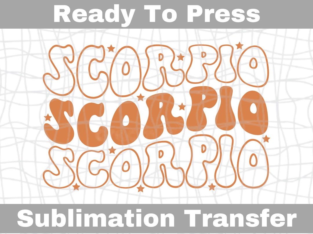 Scorpio Zodiac Sign Ready to Press Sublimation Transfer Sub Transfer ...
