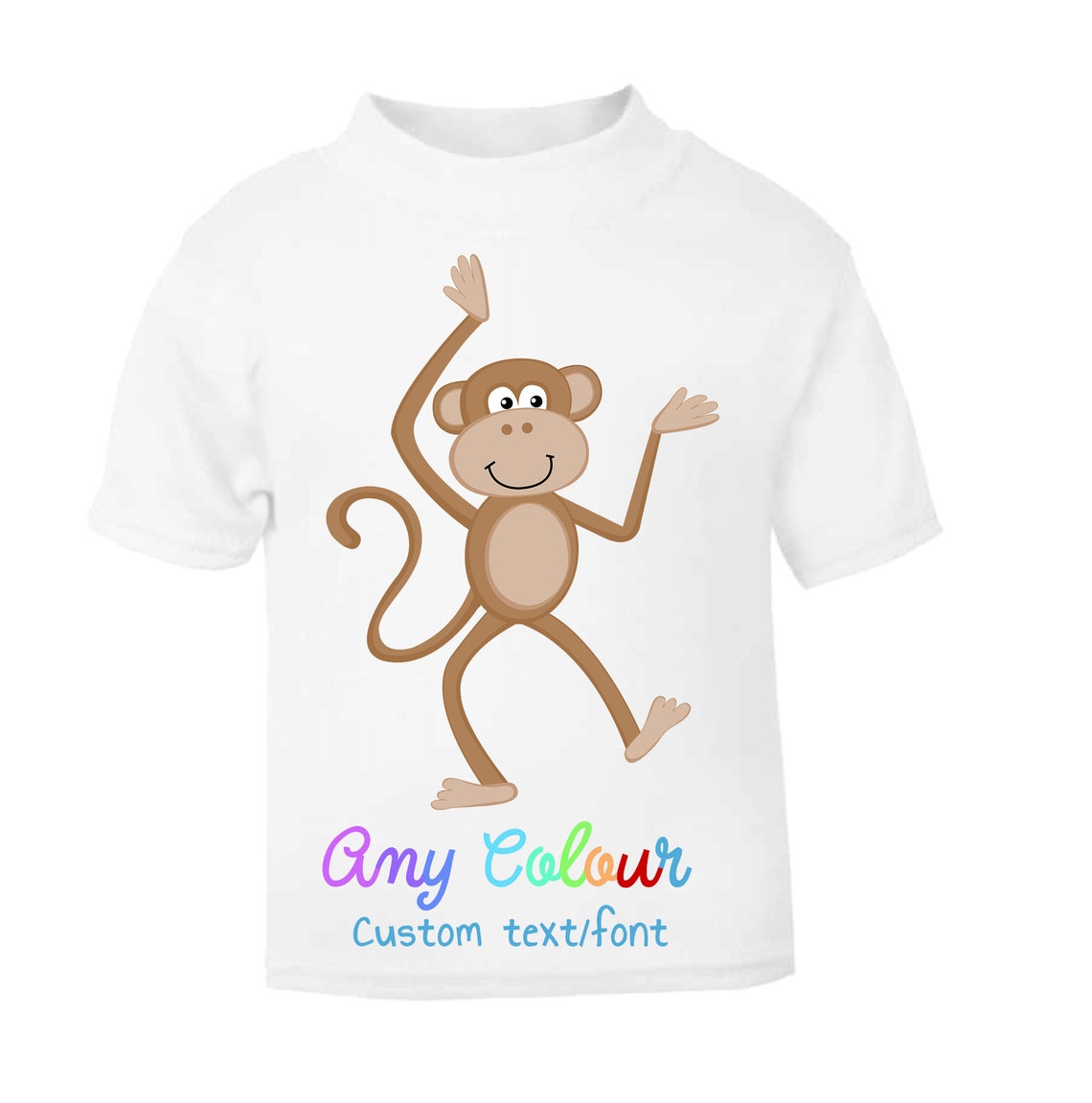 T Shirt Children's monkey custom personalised for babies | Etsy
