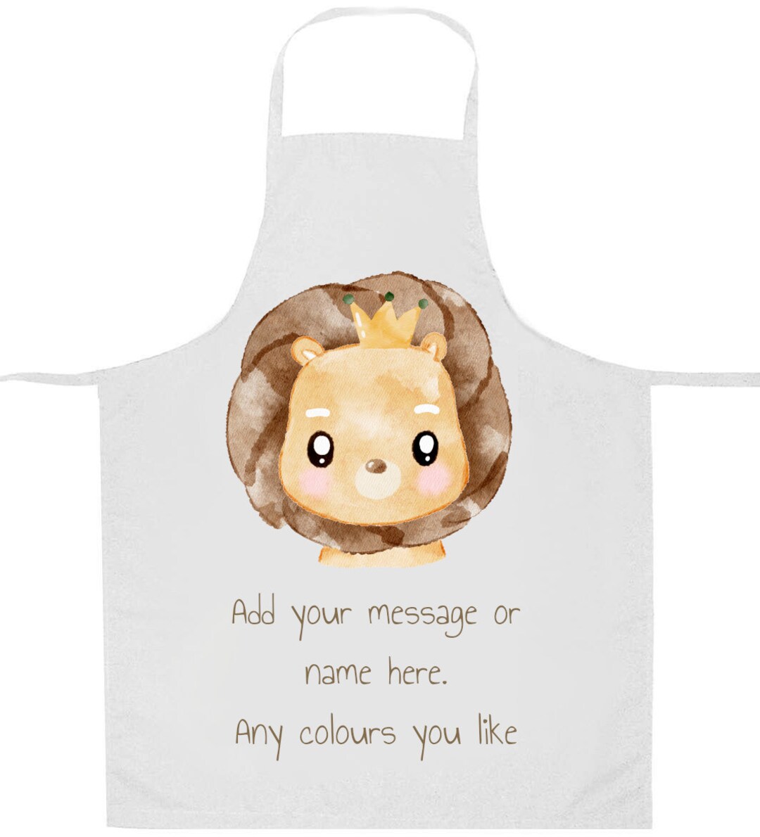 King Crown Lion Apron in Adult and Kids Sizes Personalised - Etsy