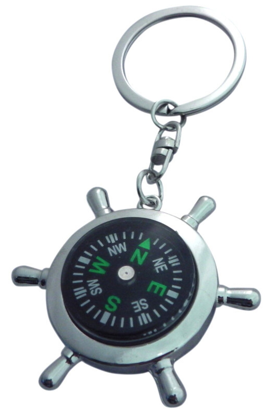 Ships Wheel Compass Key Ring Engraved Personalised With Gift - Etsy