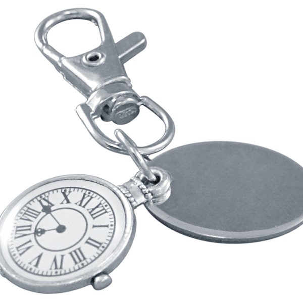 Clock Keychain - Etsy