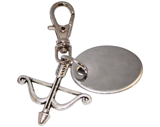 Archery Keyring Personalised Silver Custom Engraved Keychain Luxury ...