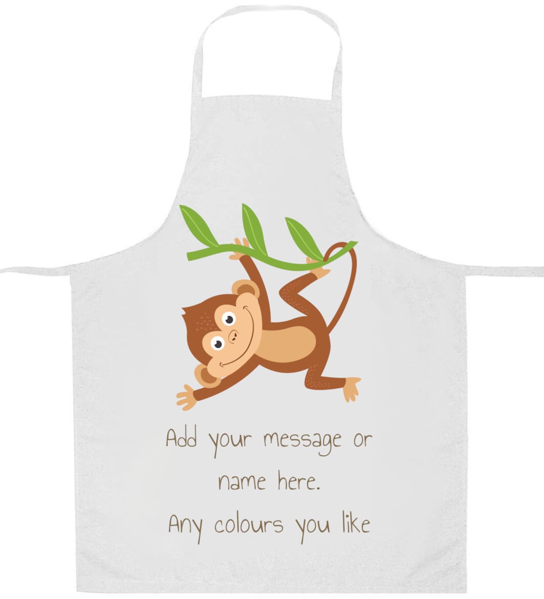 Monkey Apron in Adult and Kids Sizes Personalised - Etsy