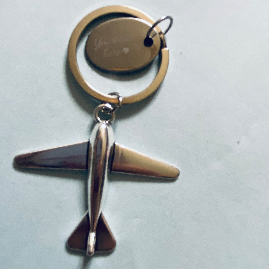 Plane With Working Light Personalised Engraved Keyring in Gift - Etsy