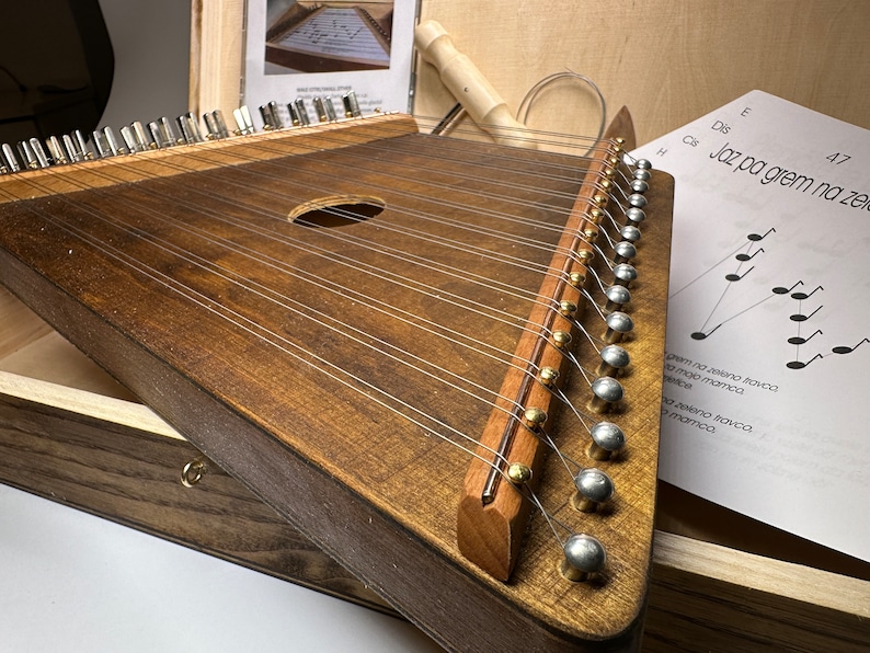 Cithare - Deux octaves, 15 instruments à cordes doubles. Il est livré ...