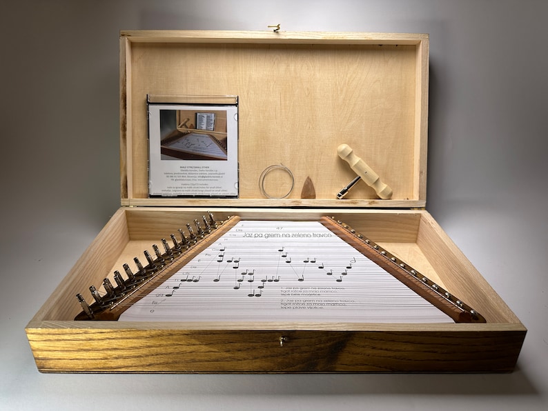 Cítara: instrumento de dos octavas 15 cuerdas dobles. Se - Etsy México