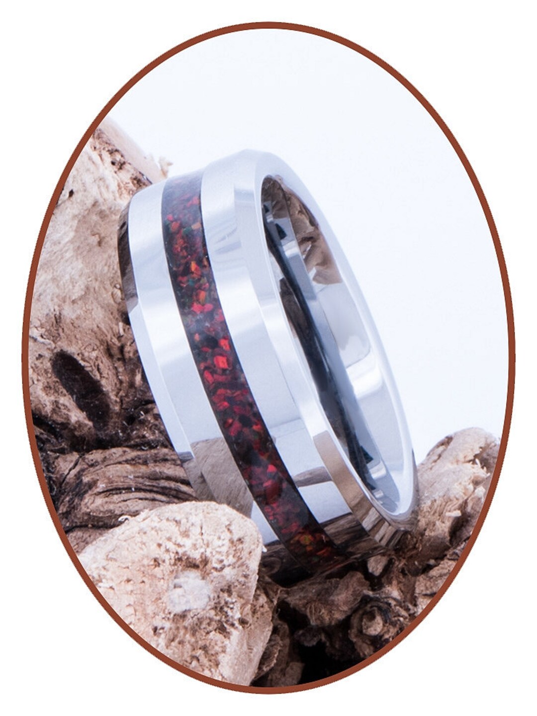 8mm - Cremation Ash Ring - Tungsten Carbide - Ashes Ring - Pet Ashes ...