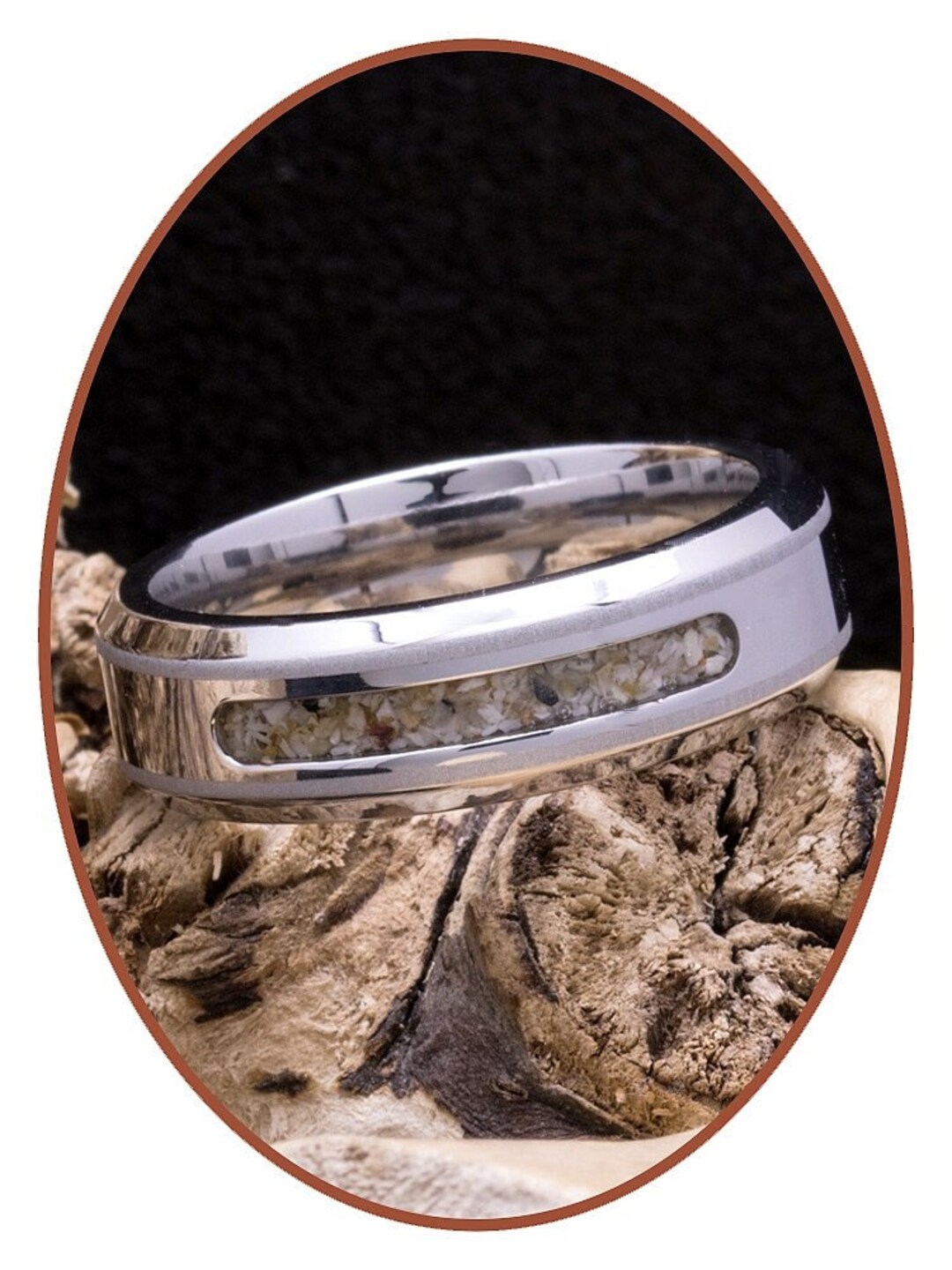 Cremation Ashes Ring Jewelry -silver Chrome - Pet Ashes - Ring -width ...