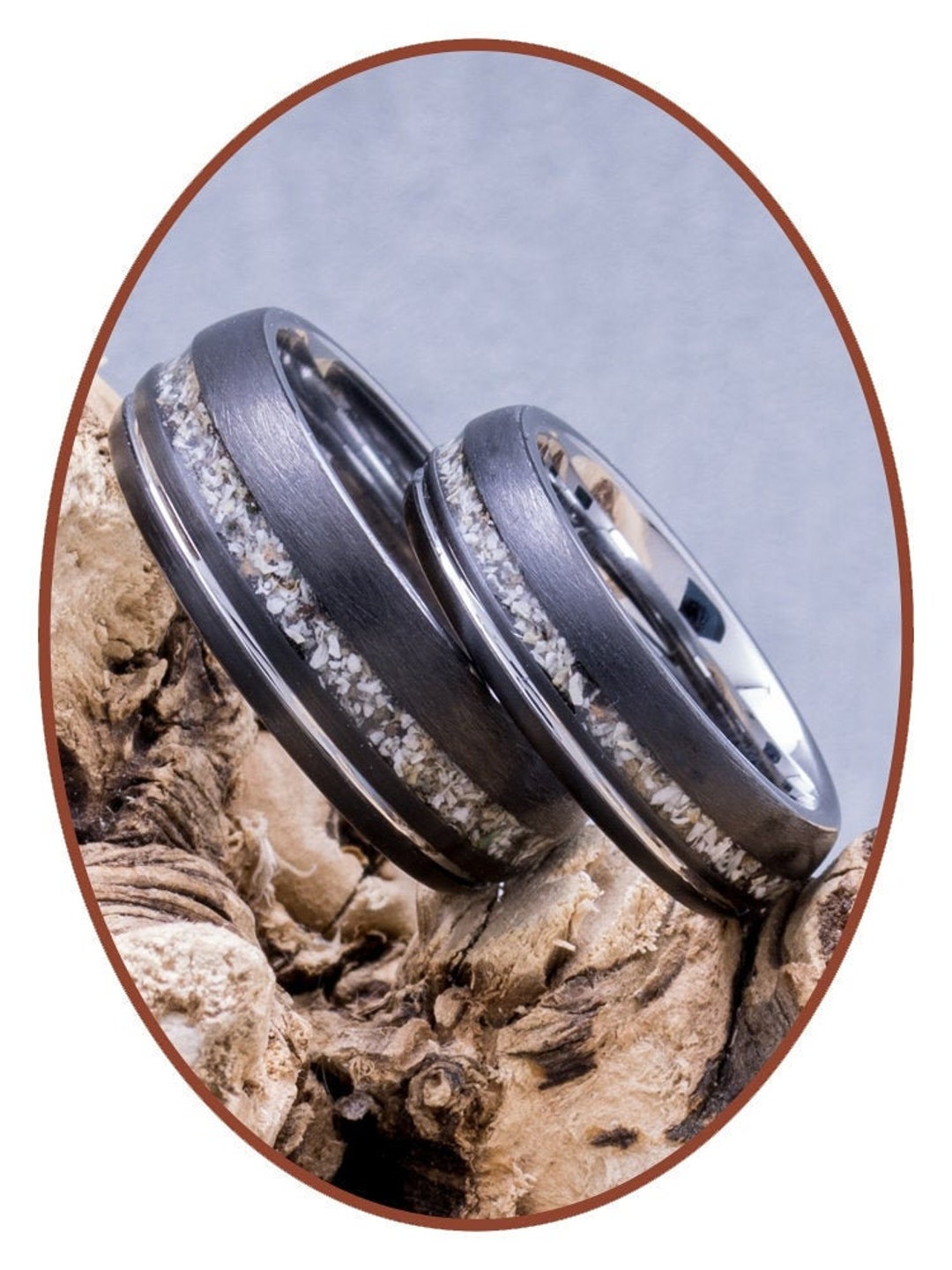 Cremation Ash Ring - Tungsten Carbide - Black - Pet Ash - Cremation ...