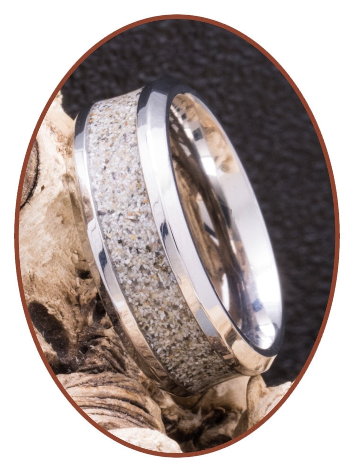 6 or 8mm - Cremation Ash Ring - Titanium - Memorial - Pet Ash - Ashes ...