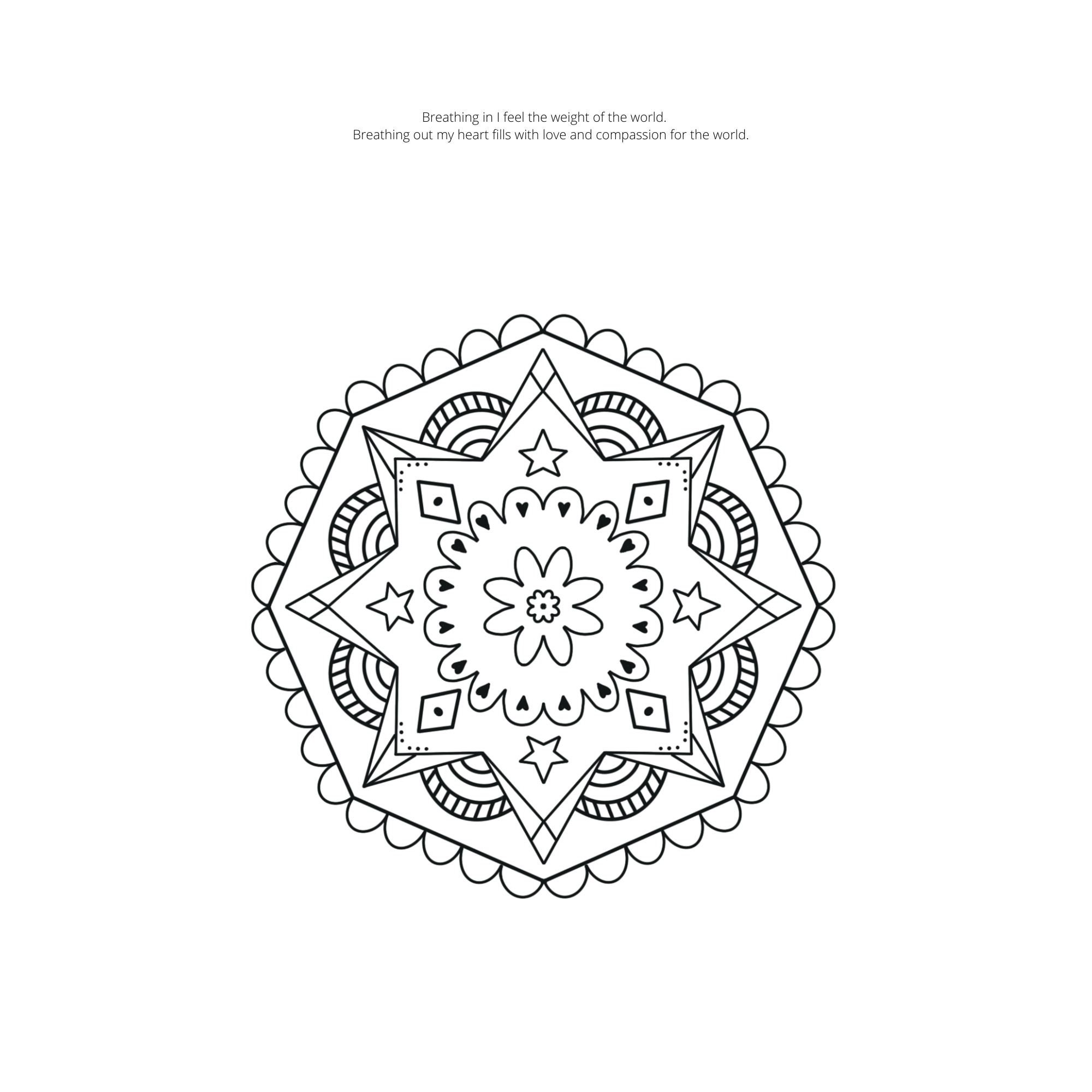 Printable Calming Mandala Coloring Pages, Digital Download, PDF, for ...