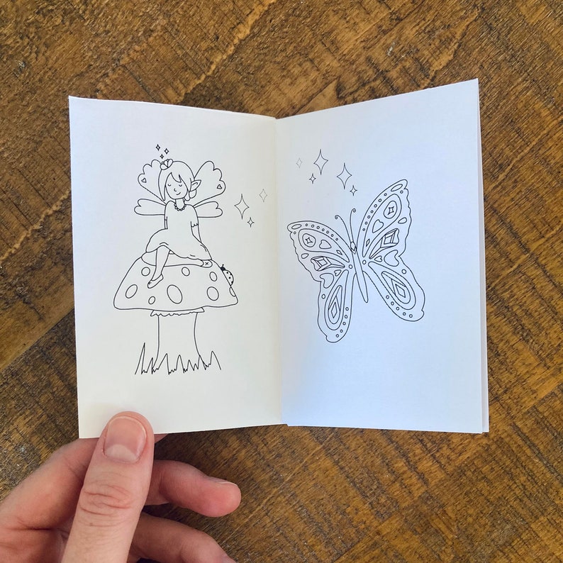 Printable Tiny Fairy Coloring Book Zine, Digital Download - Etsy