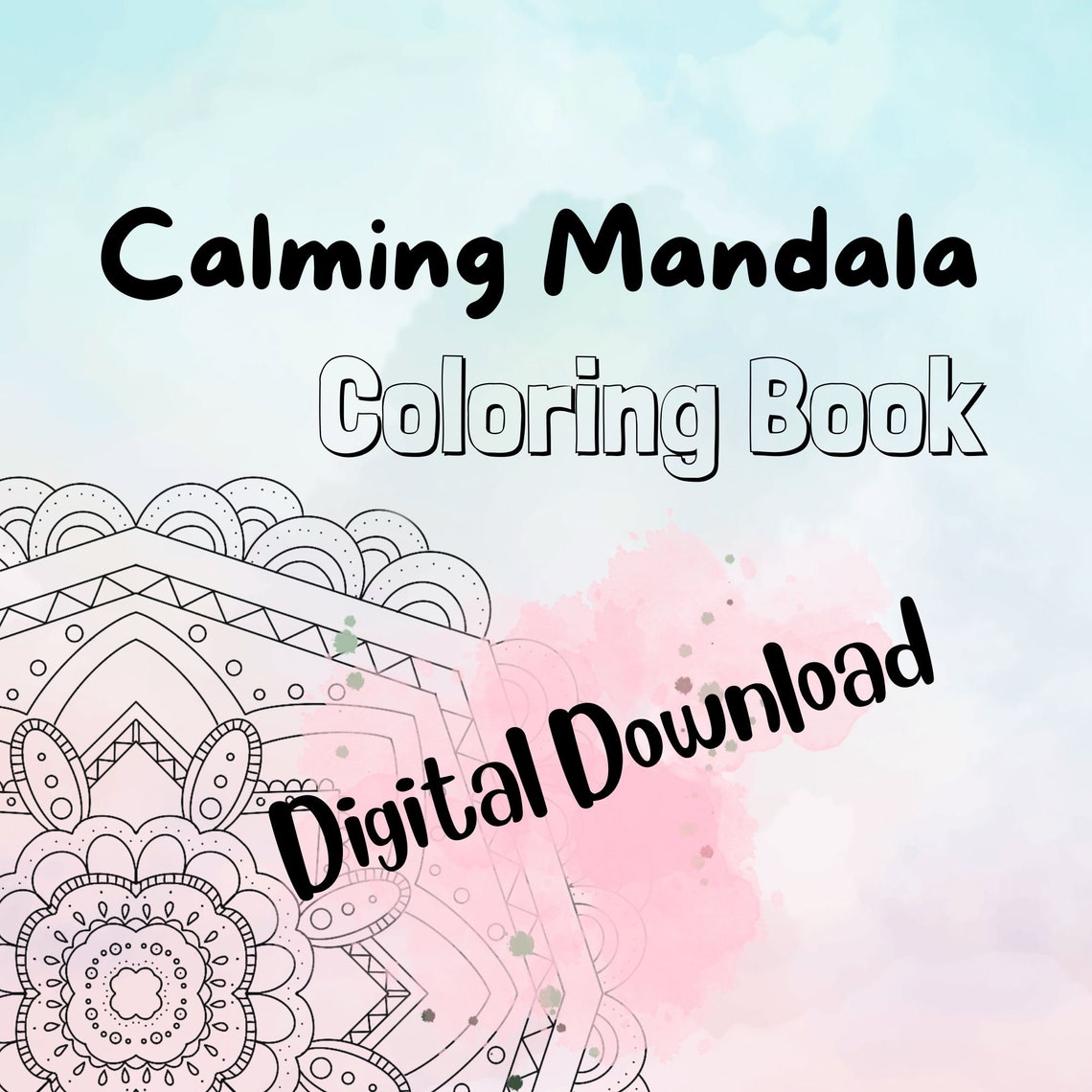 Printable Calming Mandala Coloring Pages, Digital Download, PDF, for ...