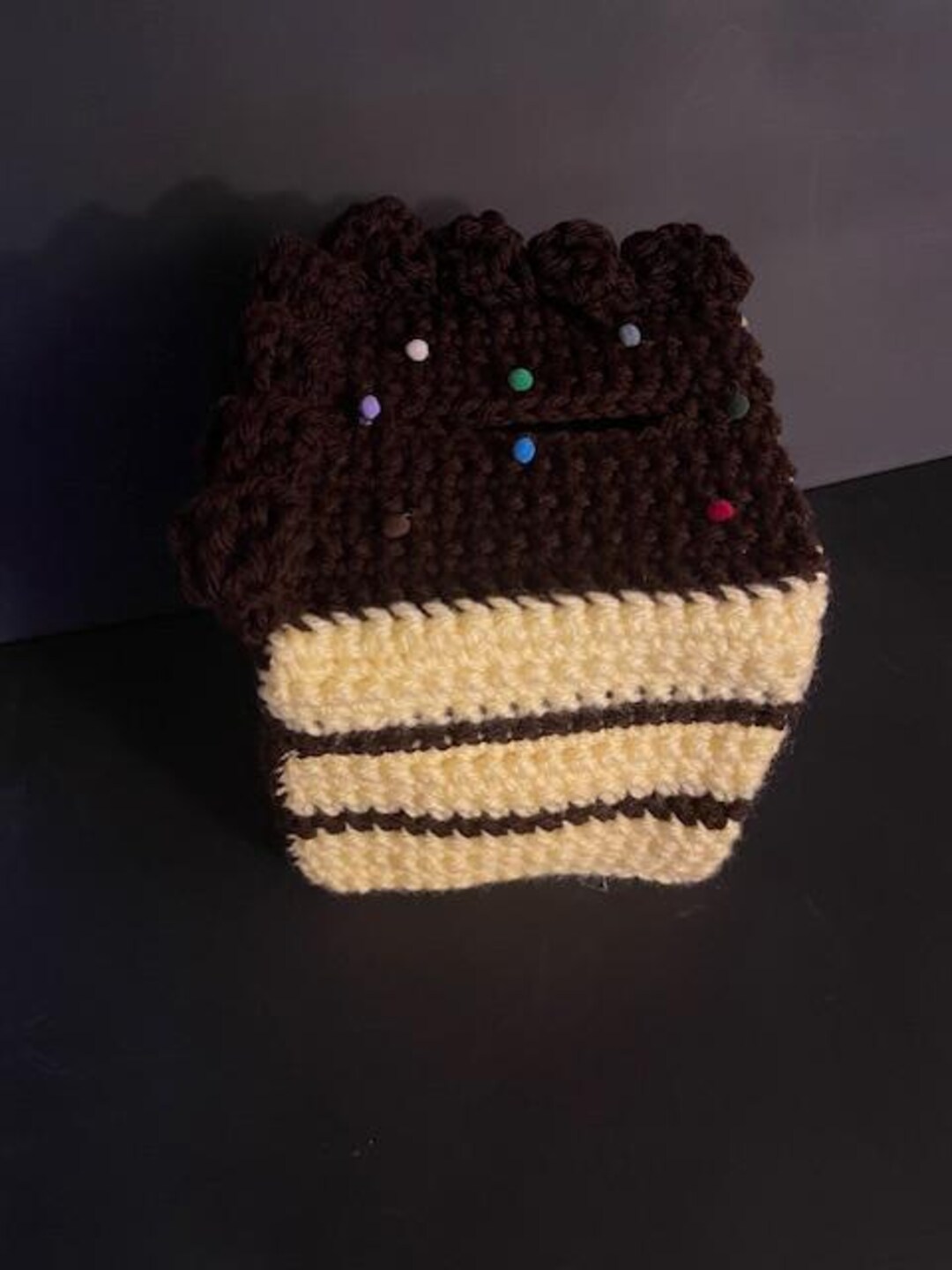 Handmade Crochet Cake Slice Square Tissue Box Covers - Etsy