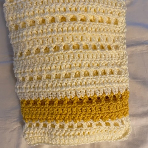 Throw Blanket, Yellow and White Striped (Just for you!) - Etsy