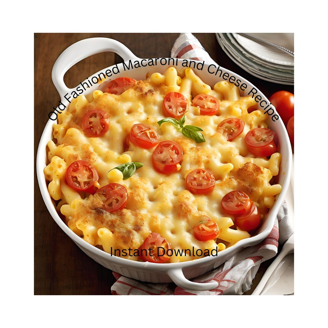 Printable Easy One Dish Macaroni and Cheese Casserole Recipe (PDF) - Etsy
