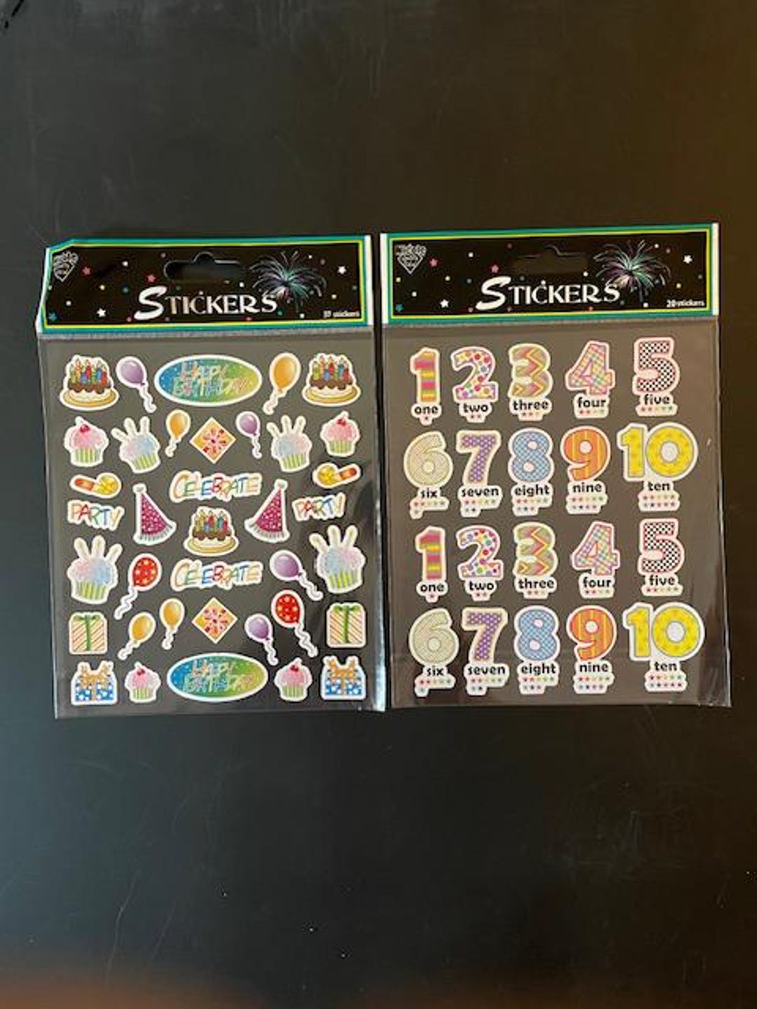 Birthday Party Sticker Sheets: Scrapbooking, Cardmaking, Planners - Etsy