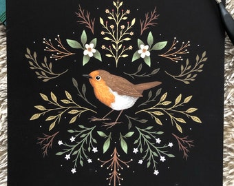 Robin Print - Etsy UK