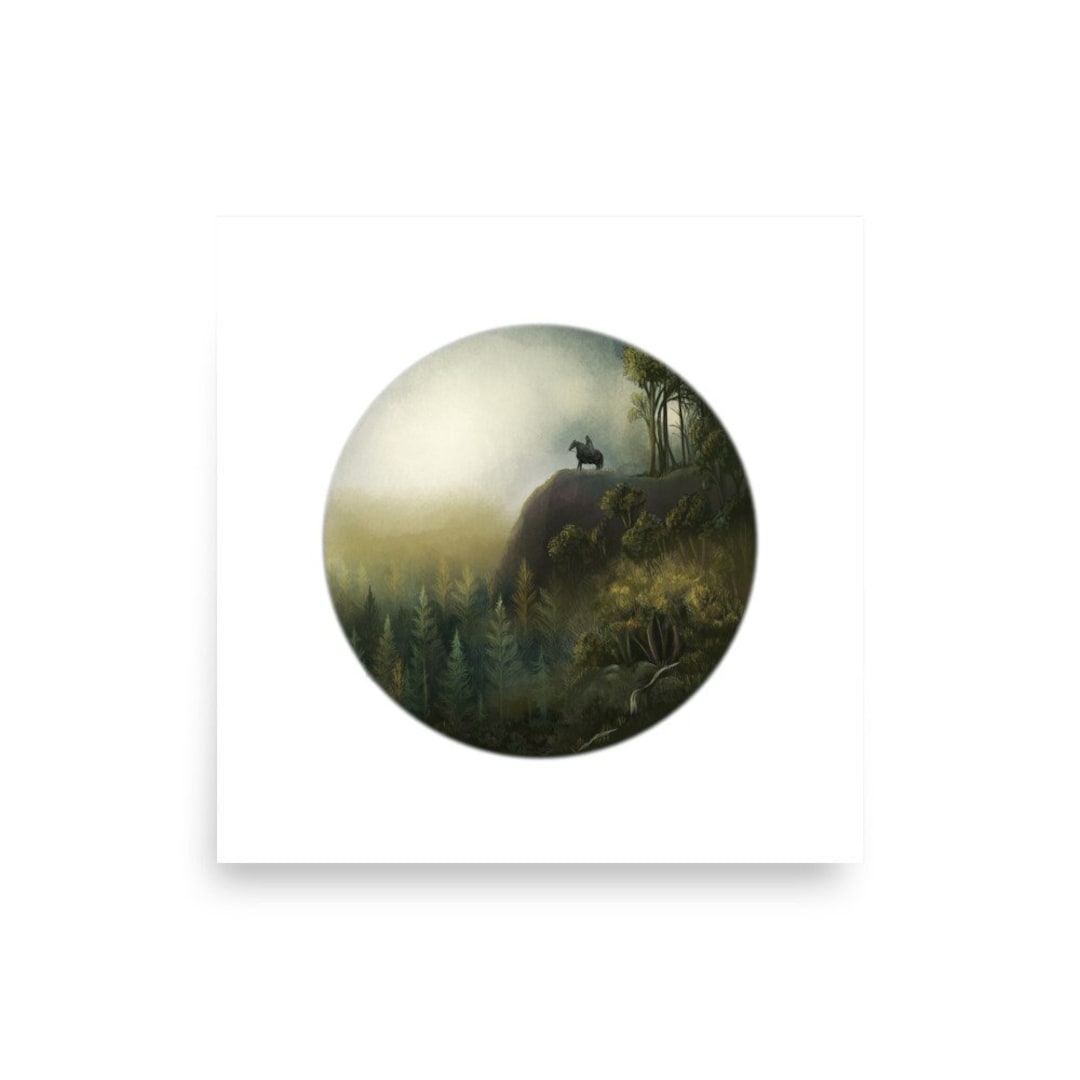 The Black Rider Art Print Nazgul the Shire Woody End Tolkien Lord of ...