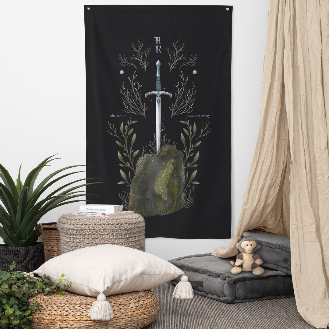 Excalibur Flag Medieval Aesthetic Fairycore King Arthur - Etsy