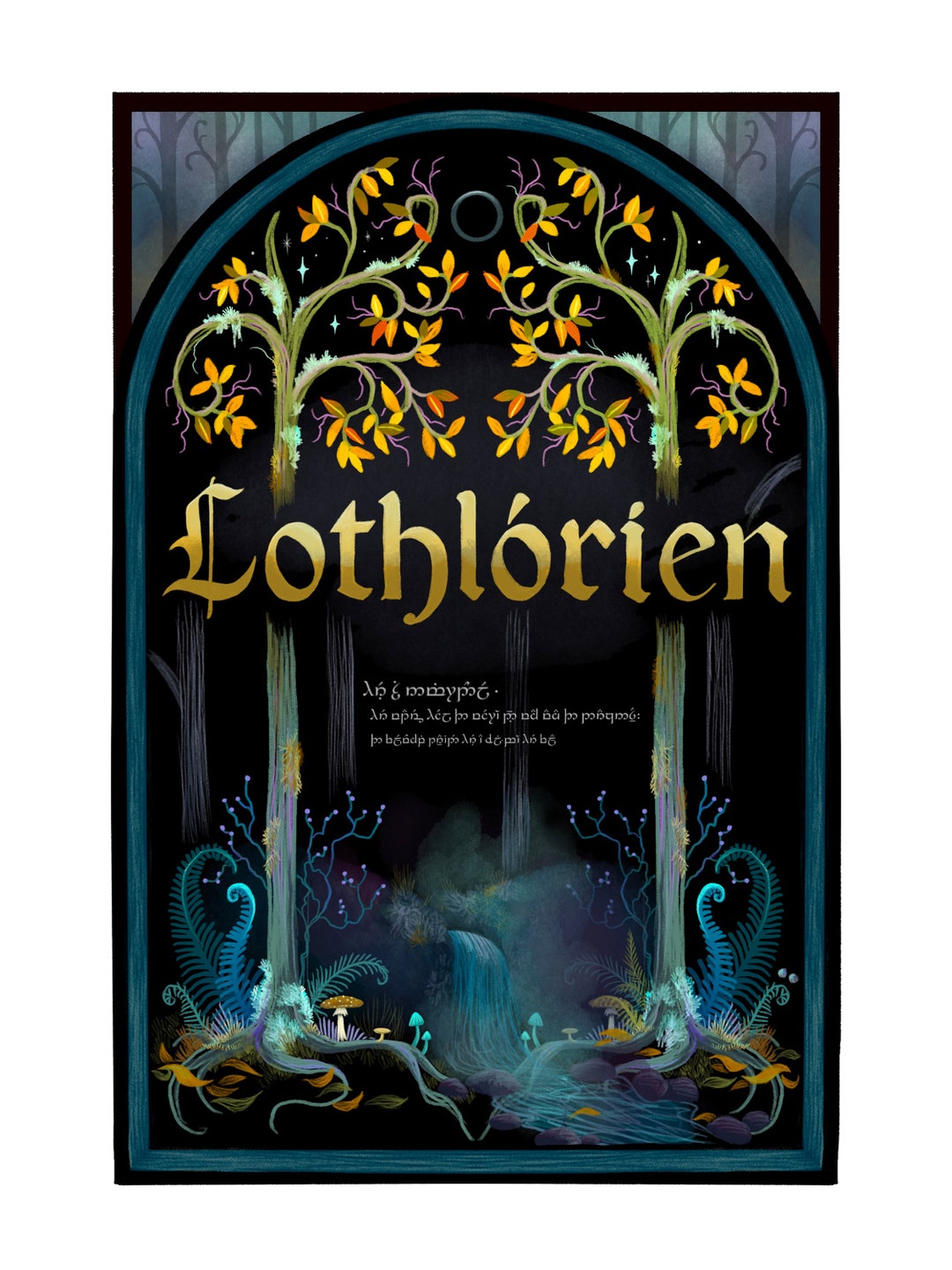 Lothlorien - the Stream of Nimrodel - Tolkien - Lord of the Rings ...