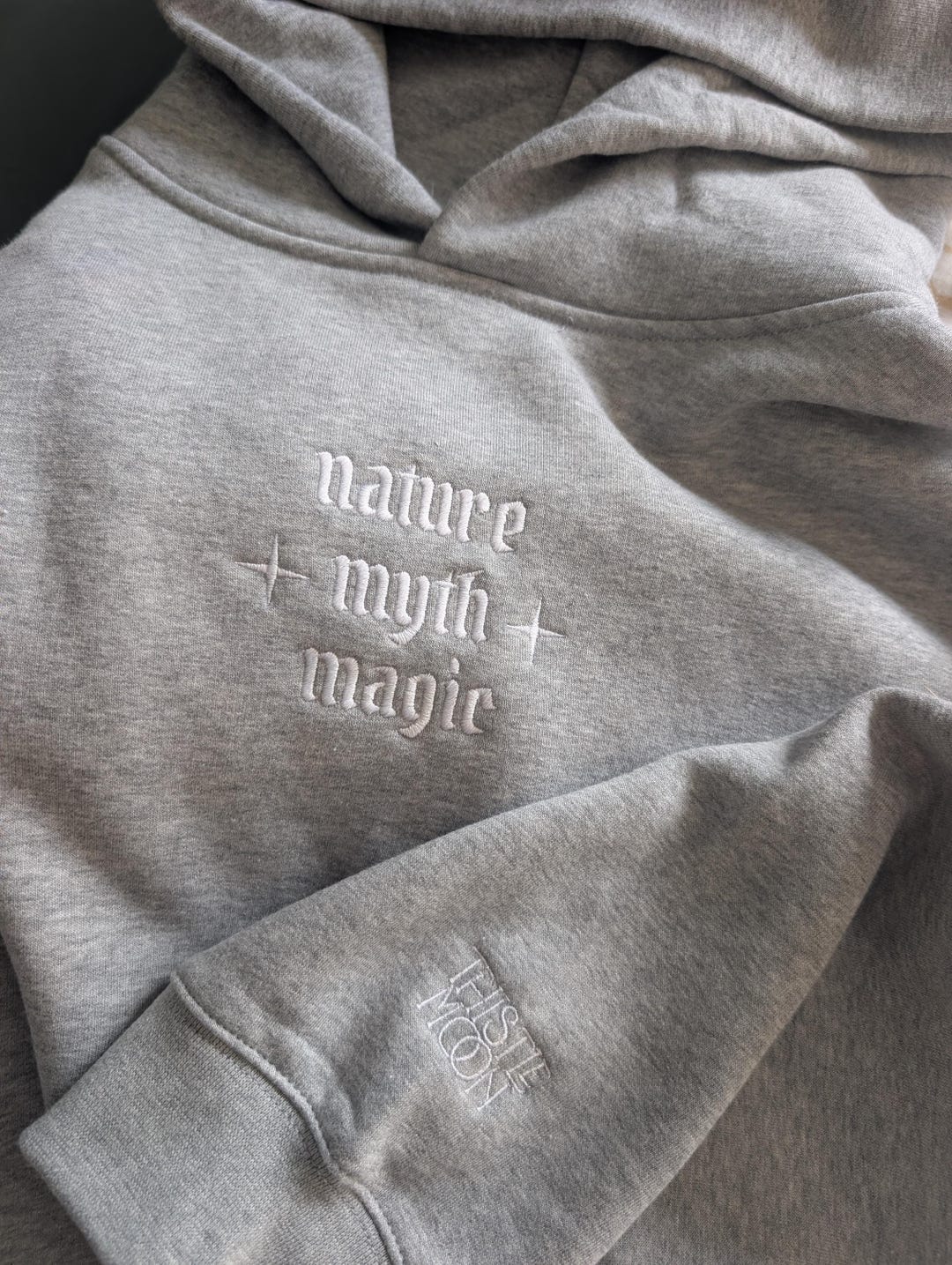 Nature Myth Magic Embroidered Hoodie - Thistle Moon Unisex Oversized ...
