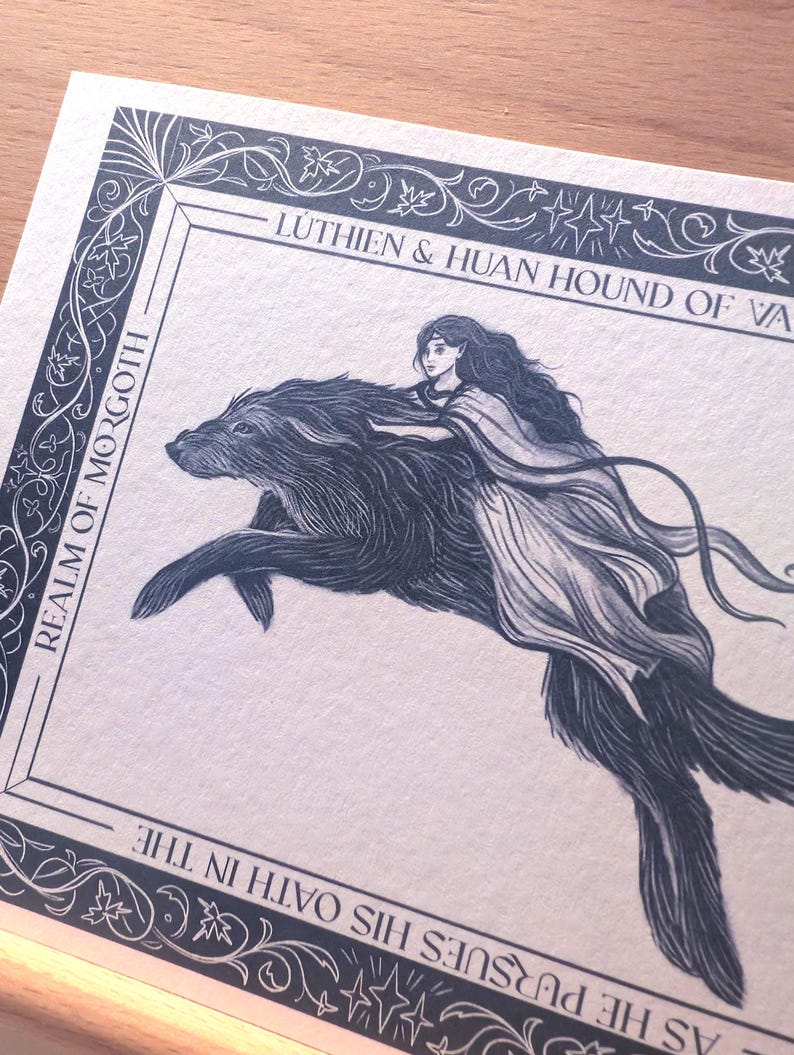 Huan the Hound and Luthien - the Silmarillion - Beren - Tolkien ...