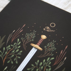 Beowulf's Sword - Saxon Sword Art Print - Botanical Print - Inspired by ...