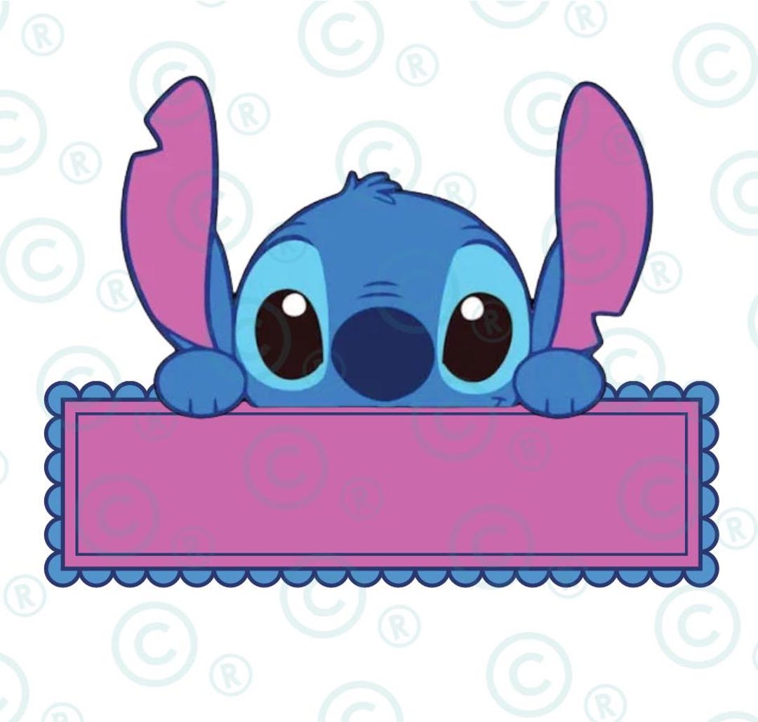 Stitch Name Plate Png - Etsy