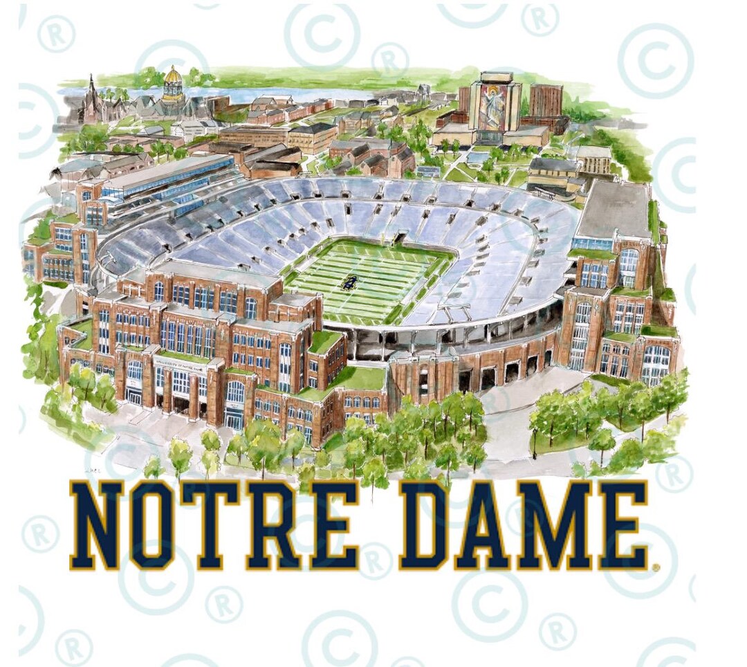 Notra Dame Football Png - Etsy