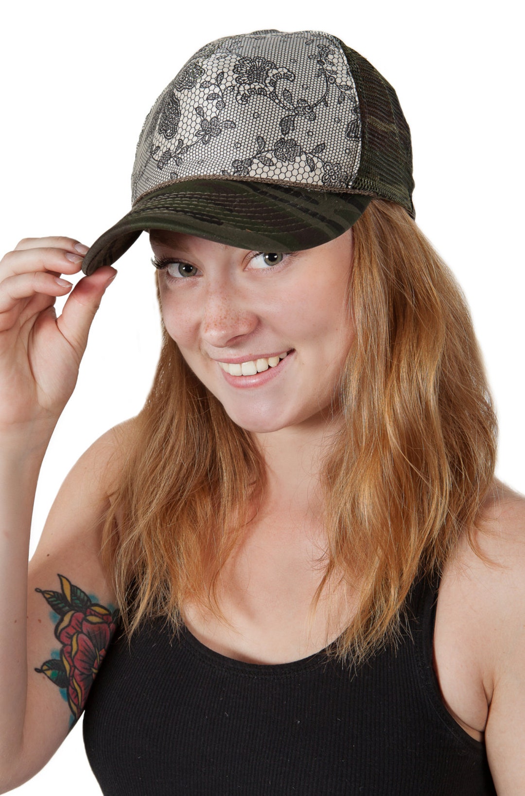 Trucker Hat, Baseball, Hat, Custom, Black, Lace, Asian, Pattern ...