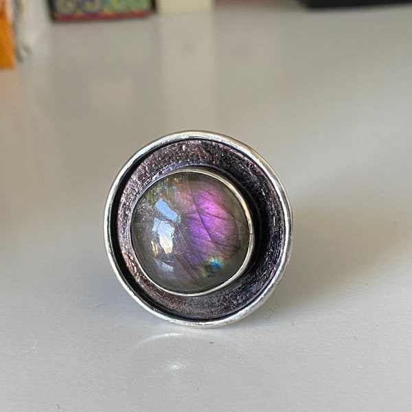 Labradorite Ring - Etsy